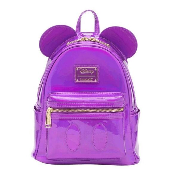 Loungefly | Bags | Loungeflydisney Mickey Mouse Holographic Amethyst ...